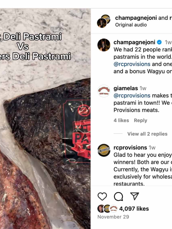 RC Provisions creates the world's best pastrami and premium meats